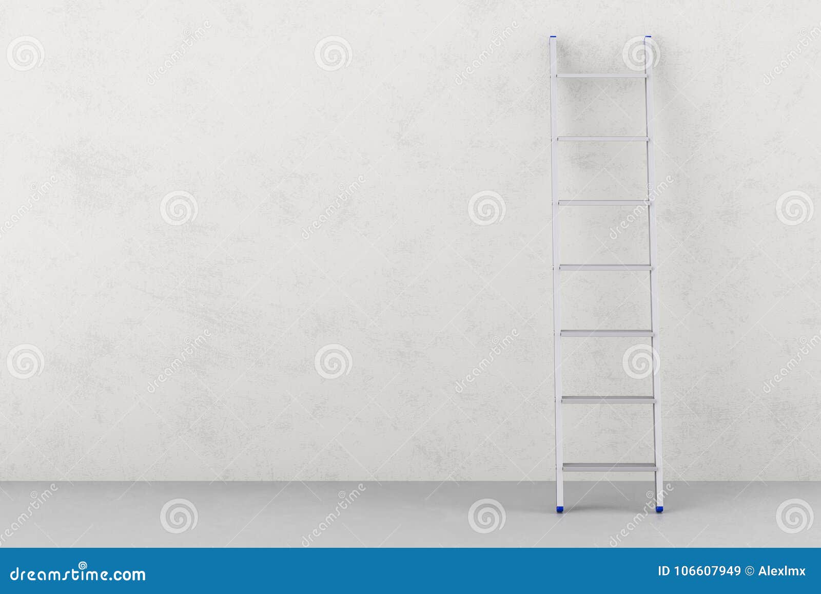 Ladder and wall, 3D stock illustration. Illustration of assistance ...