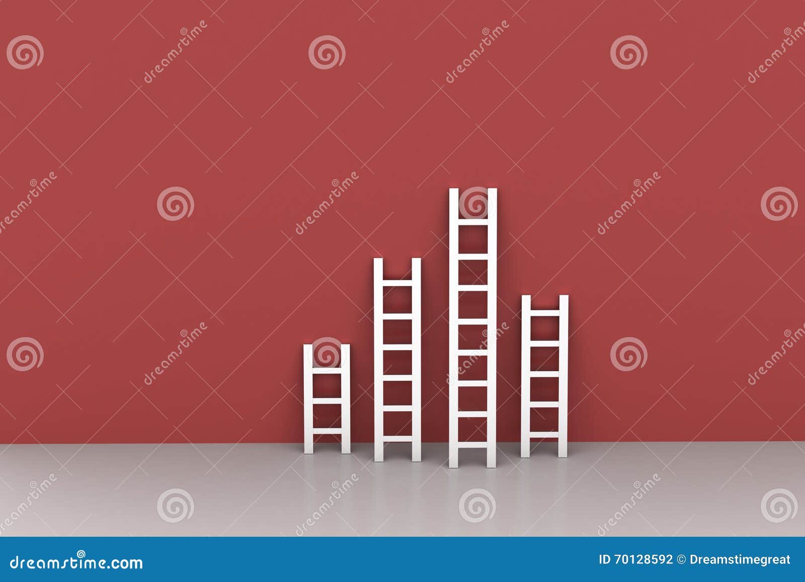 Ladder on the wall stock illustration. Illustration of ladder - 70128592