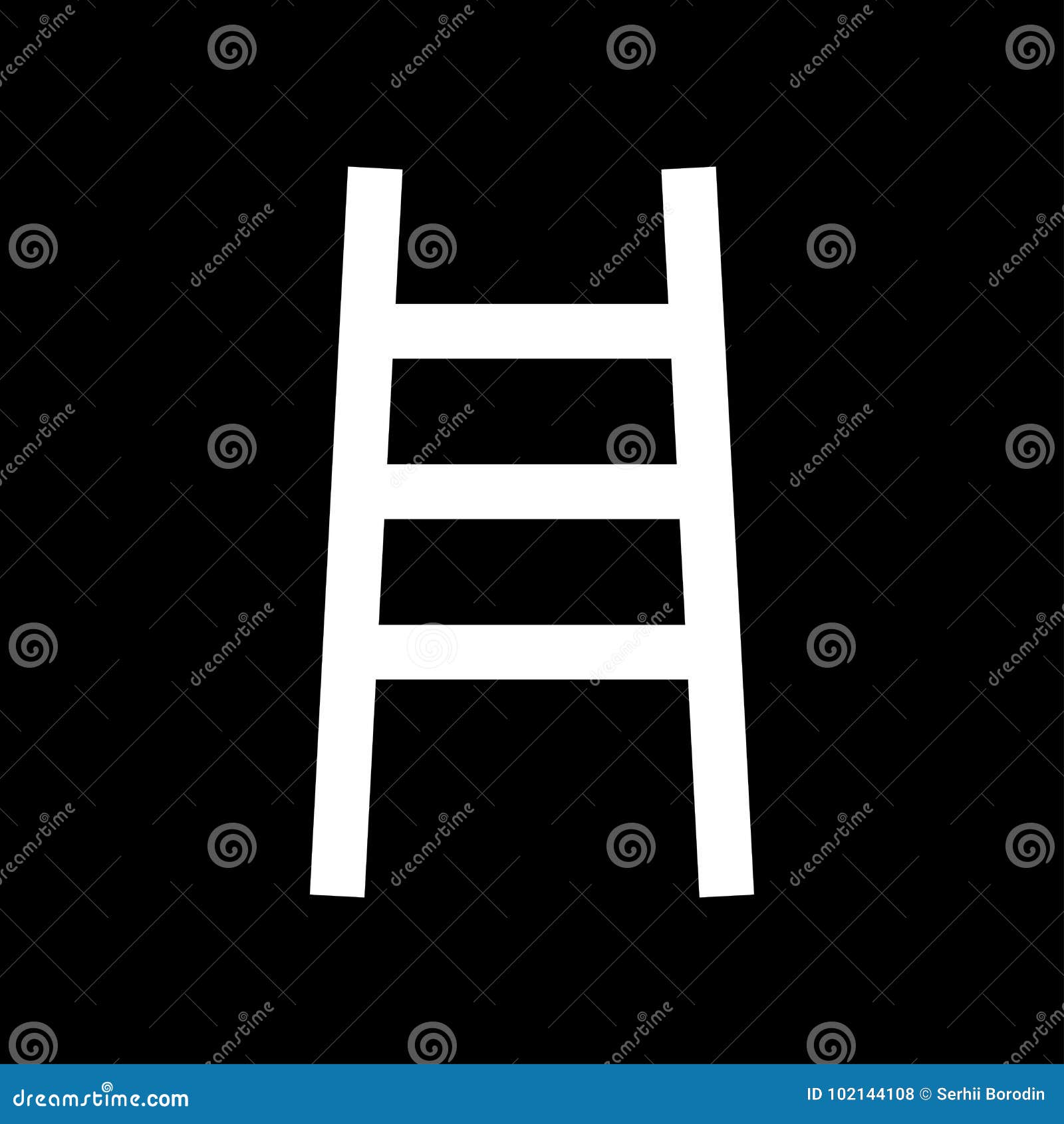 Ladder it is white icon . stock vector. Illustration of concept - 102144108