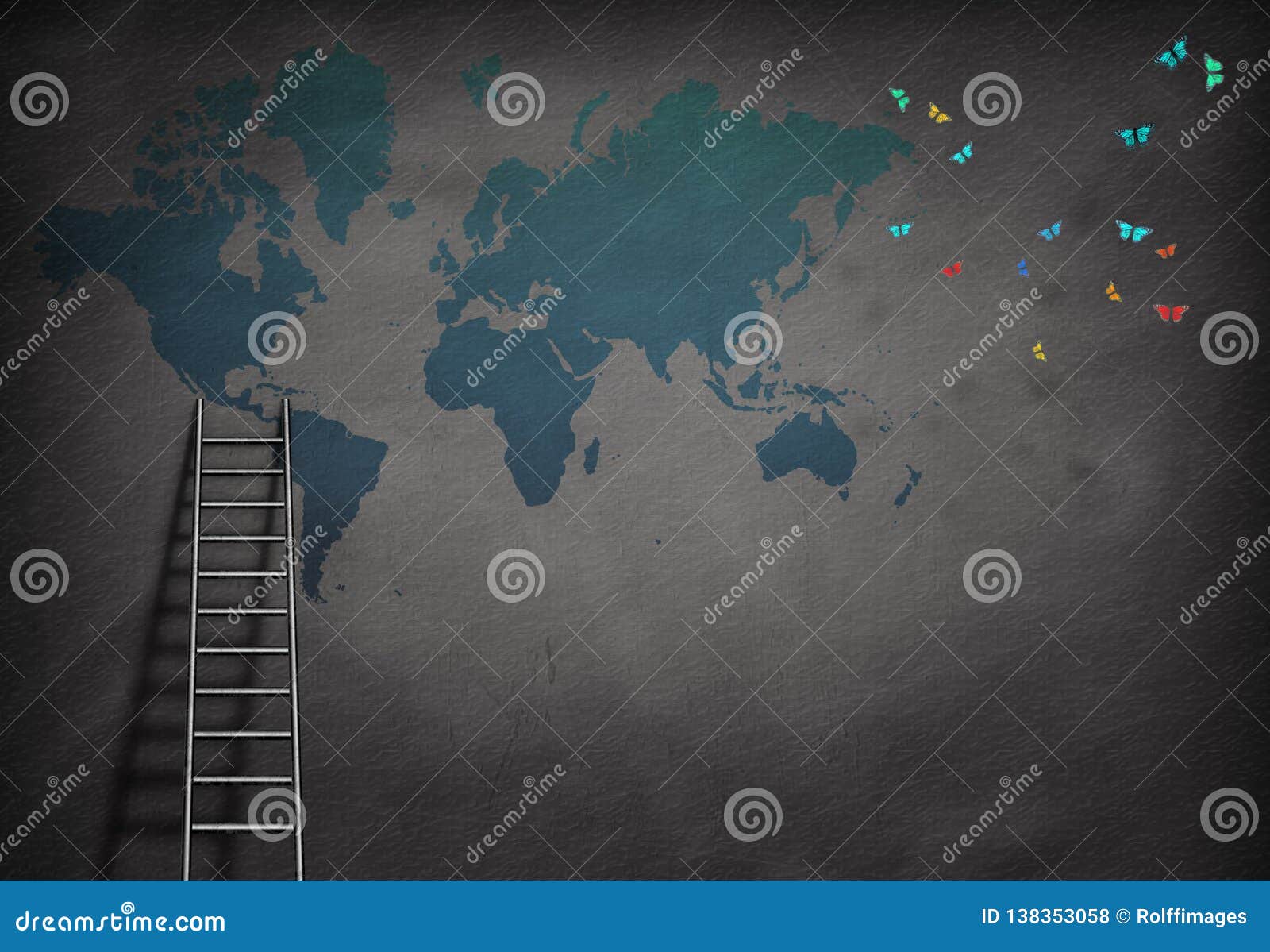 Ladder stock illustration. Illustration of paint, rendering - 138353058