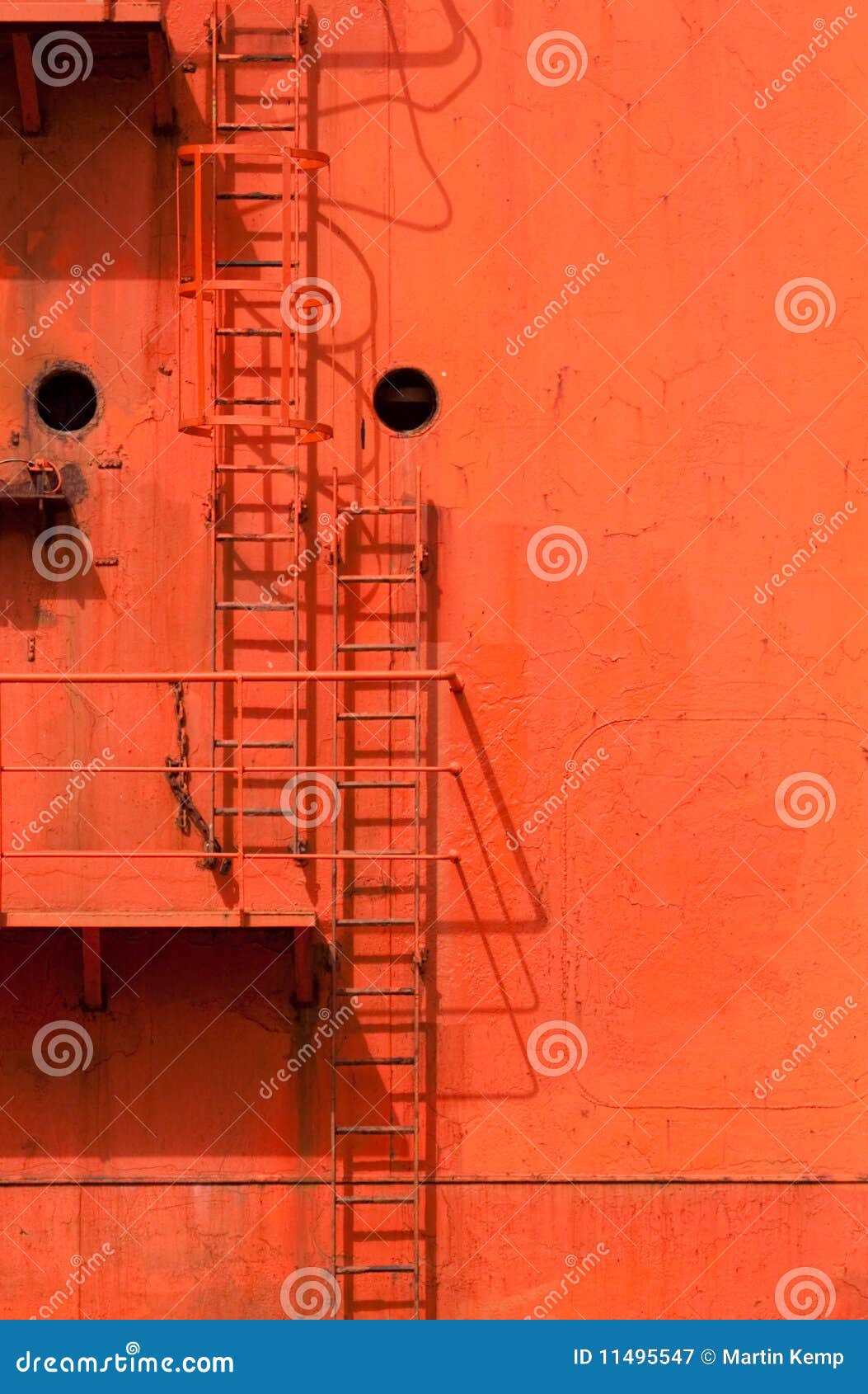 Ladders on the Container Ship Stock Image - Image of shadows, portholes ...