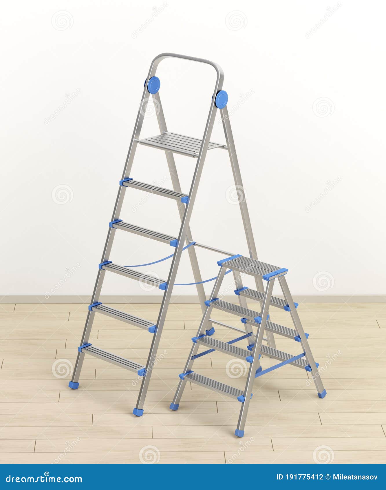 Ladders with Different Sizes Stock Illustration - Illustration of metal ...