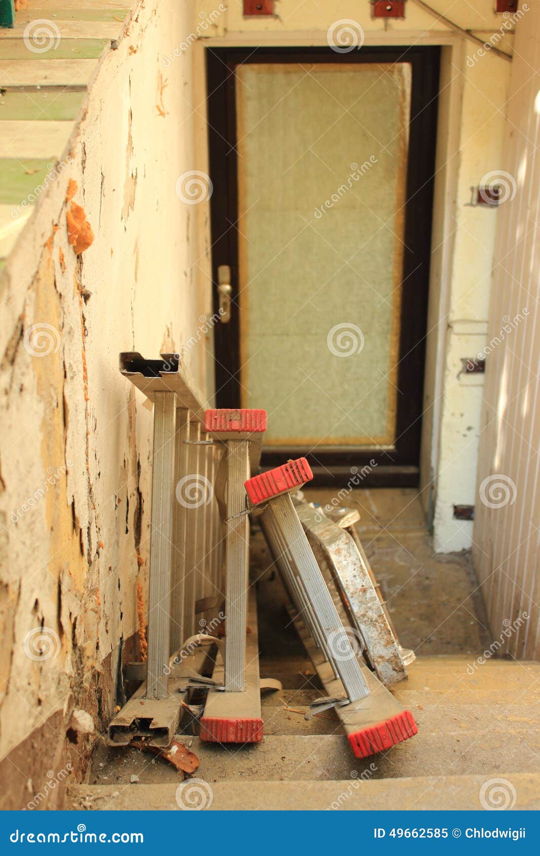 Ladders stock image. Image of door, ladders, construction - 49662585