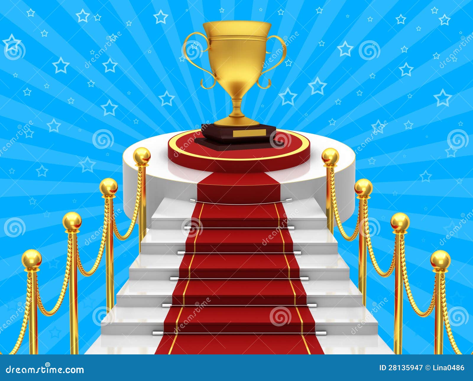 Ladders with gold cup stock illustration. Illustration of gold - 28135947