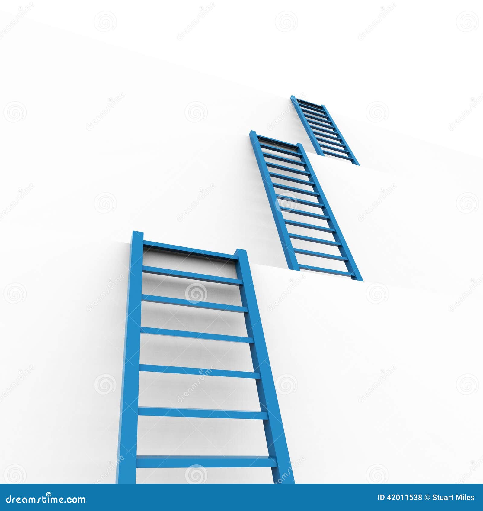 Ladders Planning Means Overcome Obstacles and Aspire Stock Illustration ...