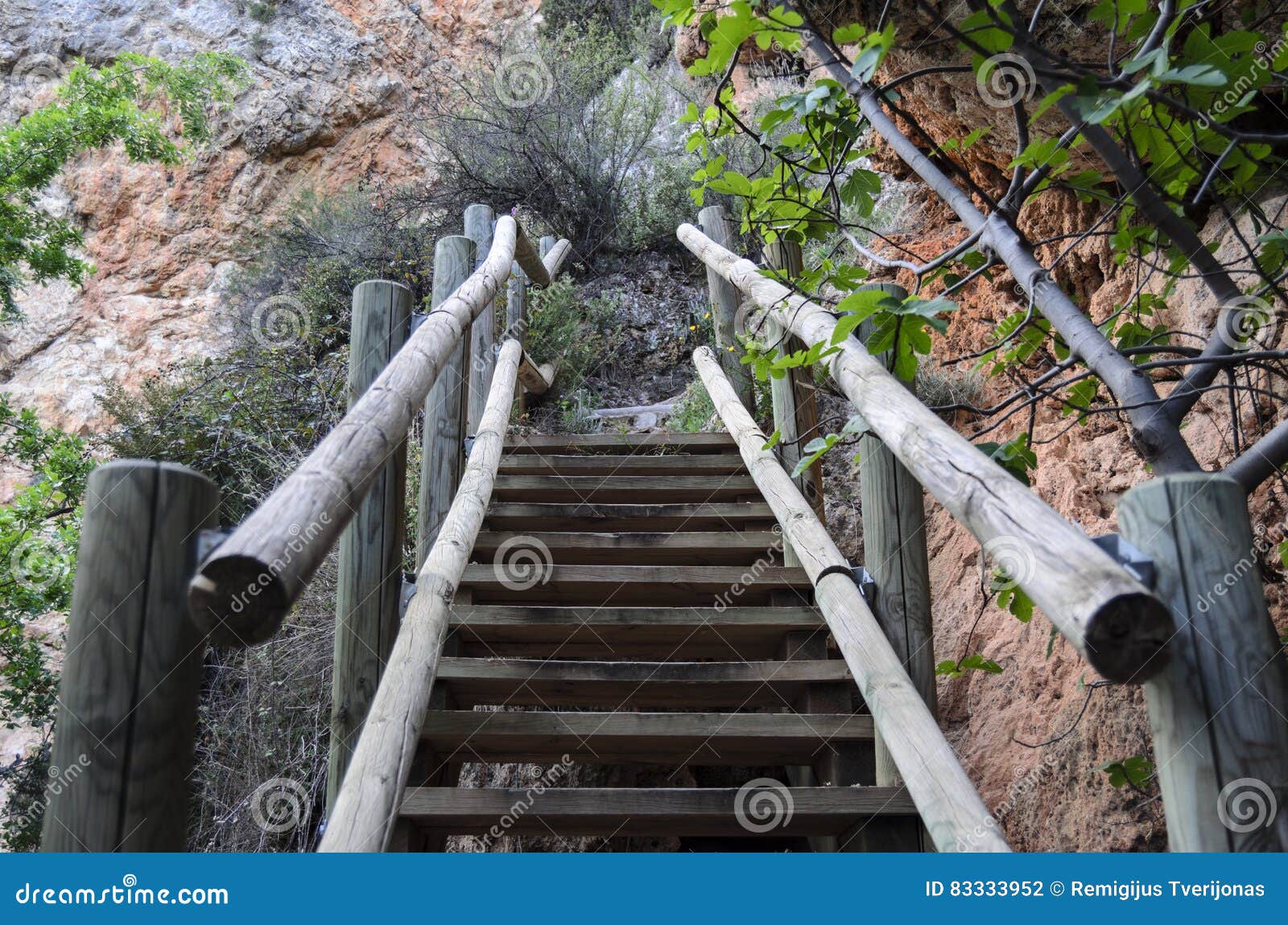 Ladders To Climb a Mountain Stock Photo - Image of mountain, stone ...