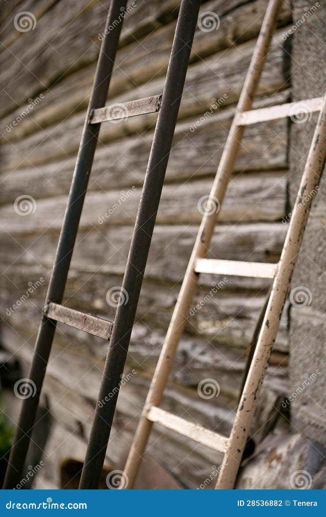 Ladders in the village stock photo. Image of objects - 28536882