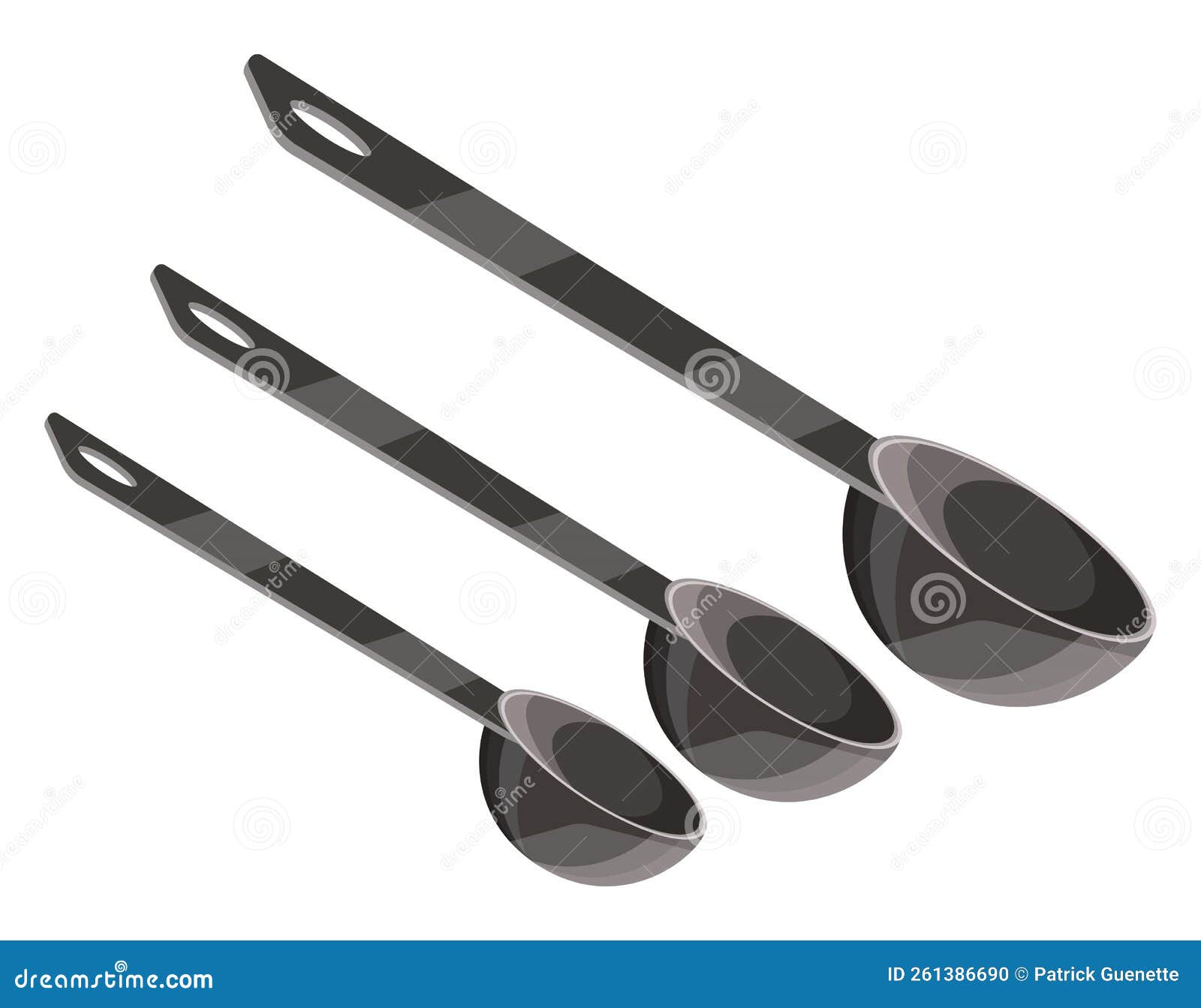 Laddle spoons, icon stock vector. Illustration of laddle - 261386690