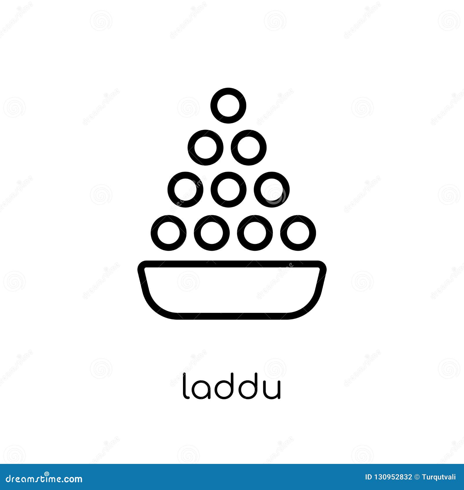 Laddu Icon In Different Style Vector Illustration. Two Colored And ...