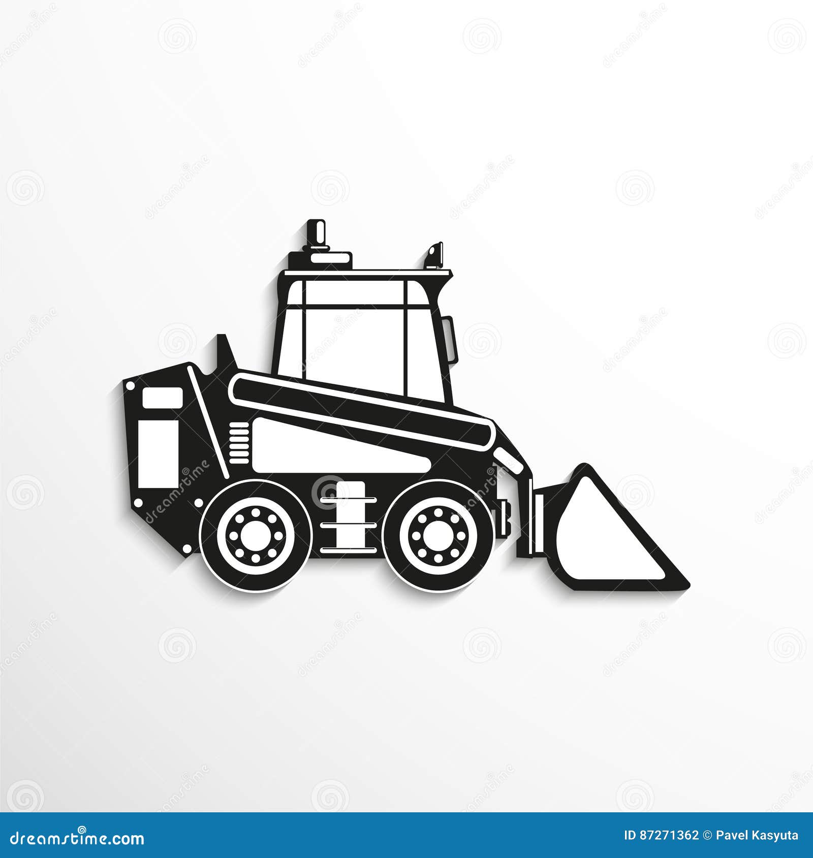 Lader Vector illustratie stock illustratie. Illustration of bouw - 87271362