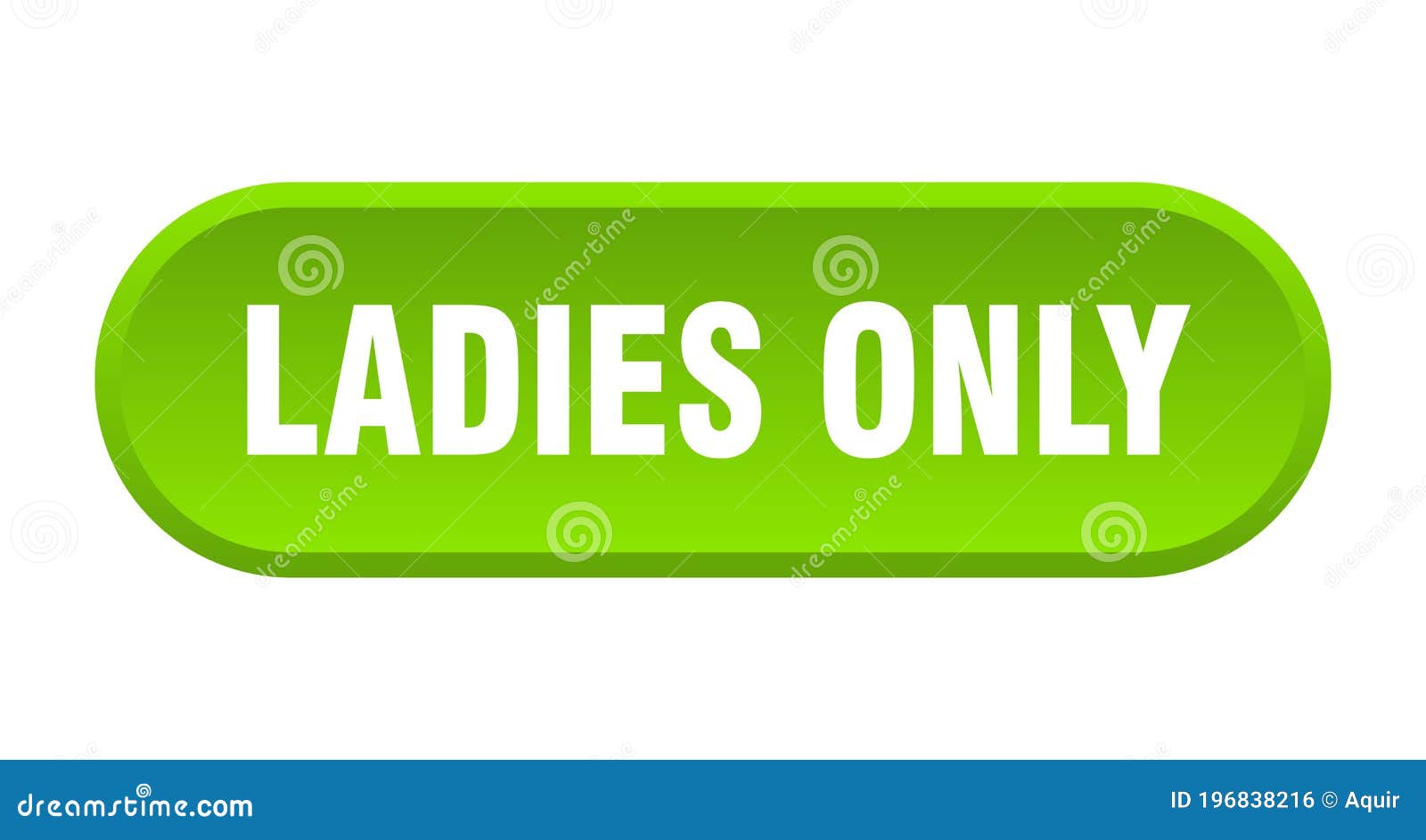 Ladies only Button. Rounded Sign on White Background Stock Vector ...