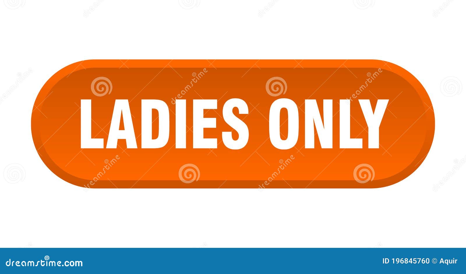 Ladies only Button. Rounded Sign on White Background Stock Vector ...