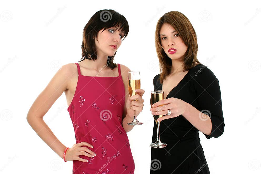 Ladies Drinking Champagne stock image. Image of celebrate - 436581