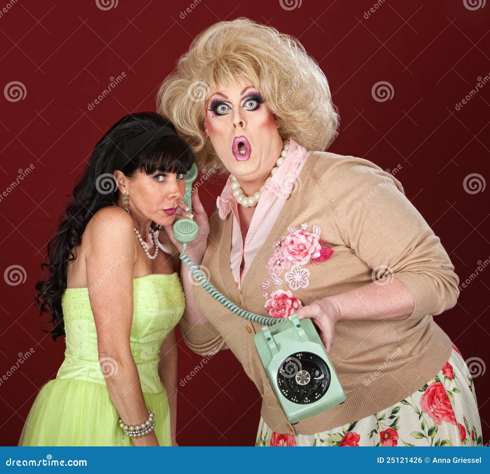 Ladies Eavesdropping on Phone Stock Photo - Image of lady, girlfriends ...