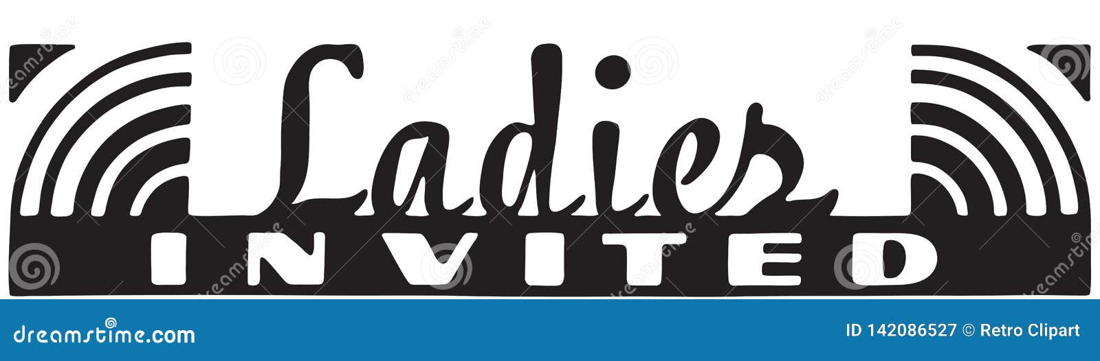 Ladies Invited stock illustration. Illustration of contests - 142086527