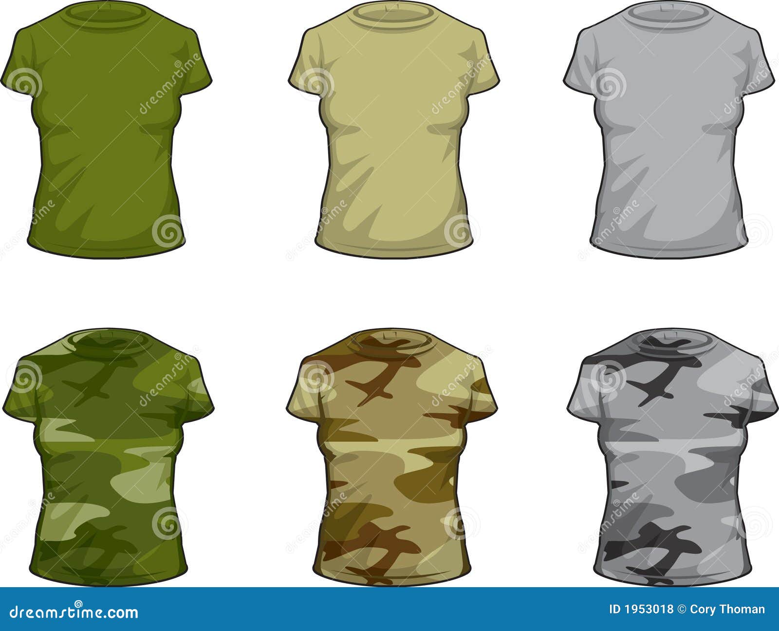 Ladies Military Shirt stock vector. Illustration of jungle - 1953018