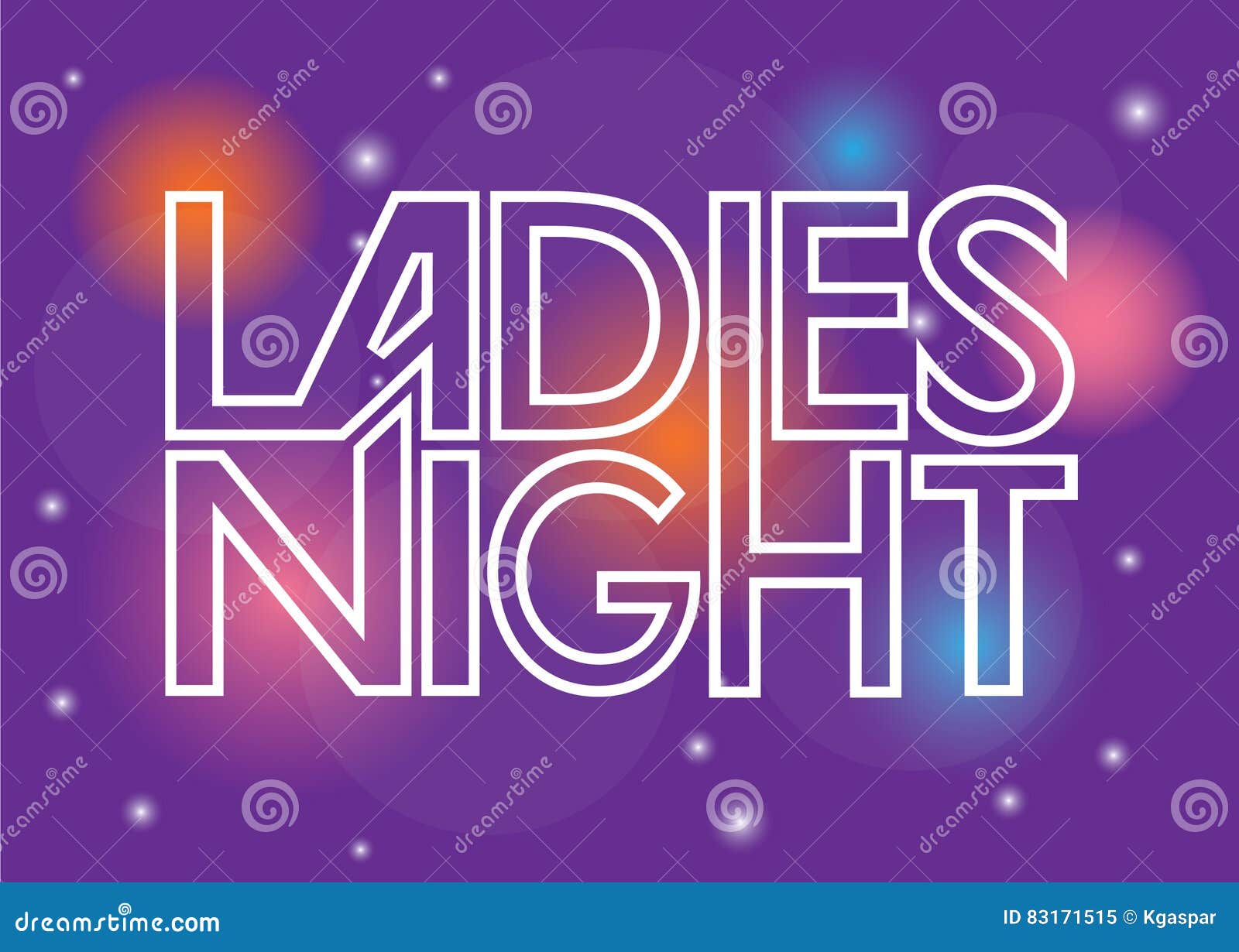 Ladies night sign stock vector. Illustration of bachelorette - 83171515