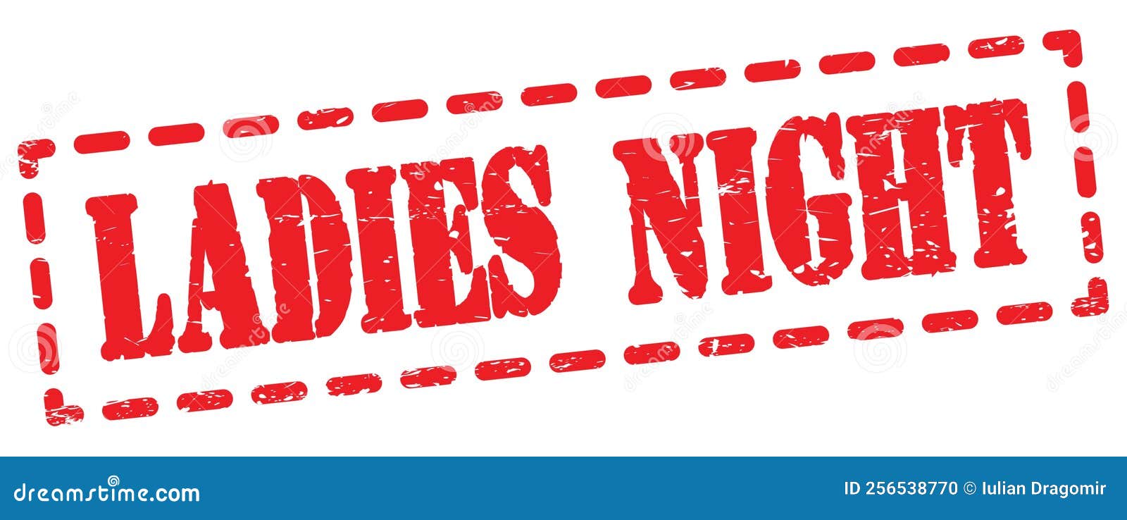 LADIES NIGHT Text Written on Red Stamp Sign Stock Illustration ...