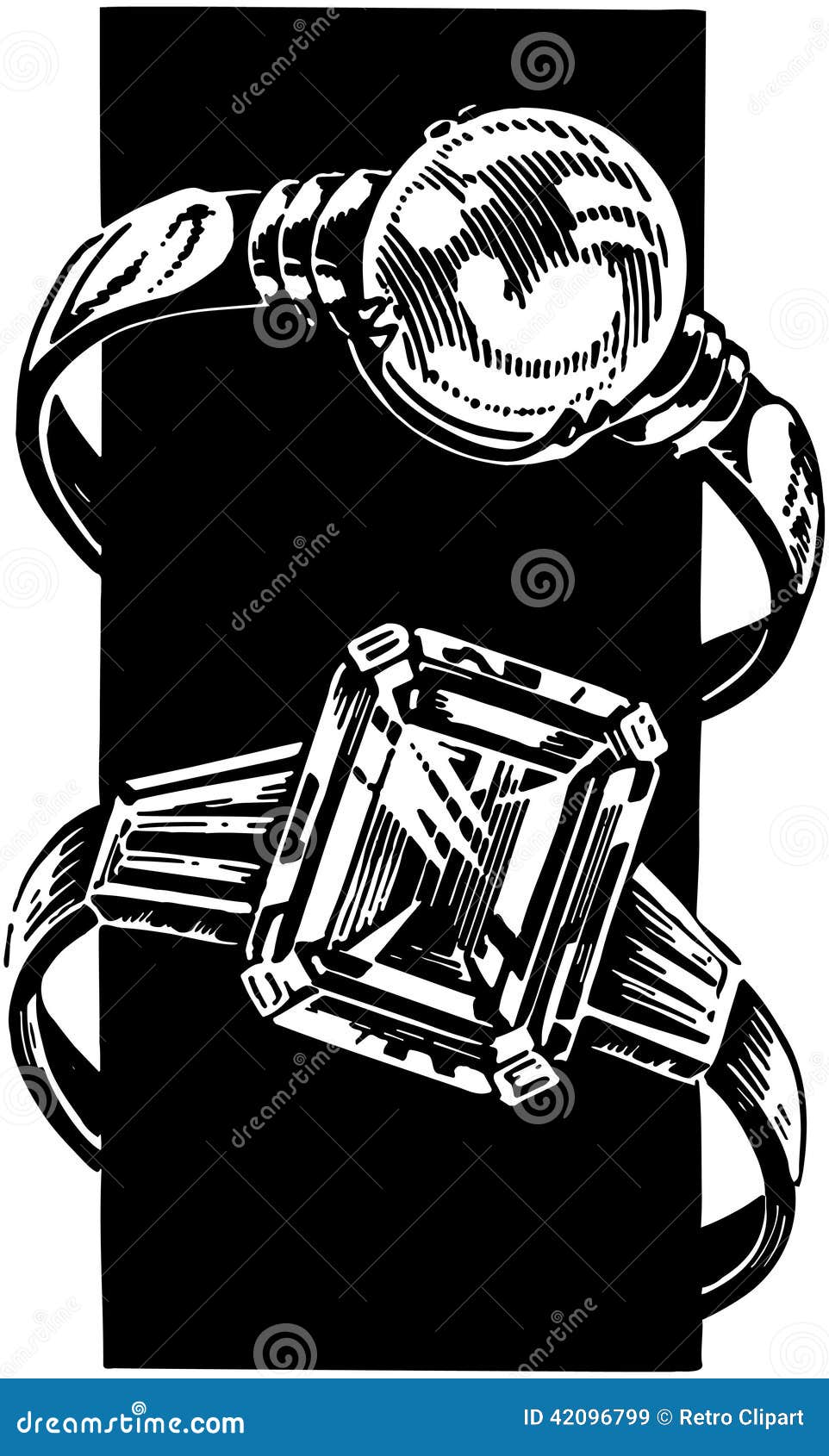 Ladies Rings stock vector. Illustration of womens, clip - 42096799