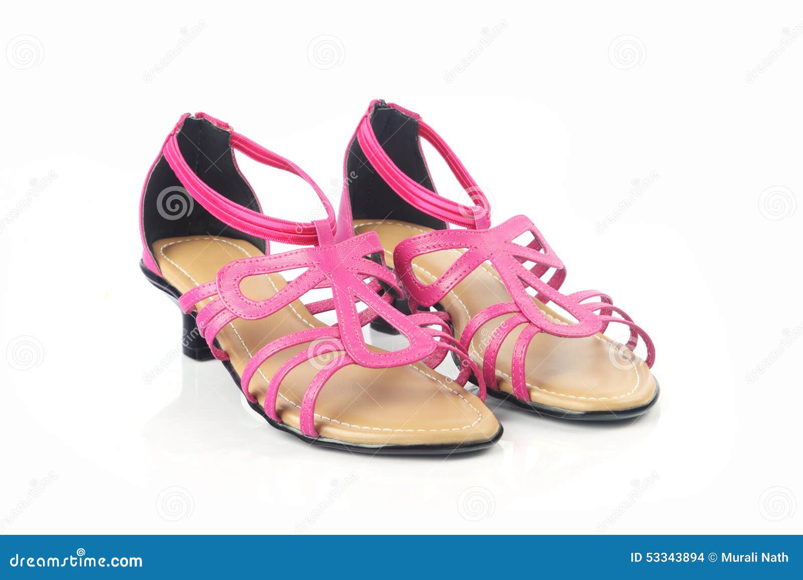 Ladies sandal stock photo. Image of isolated, color, graceful - 53343894