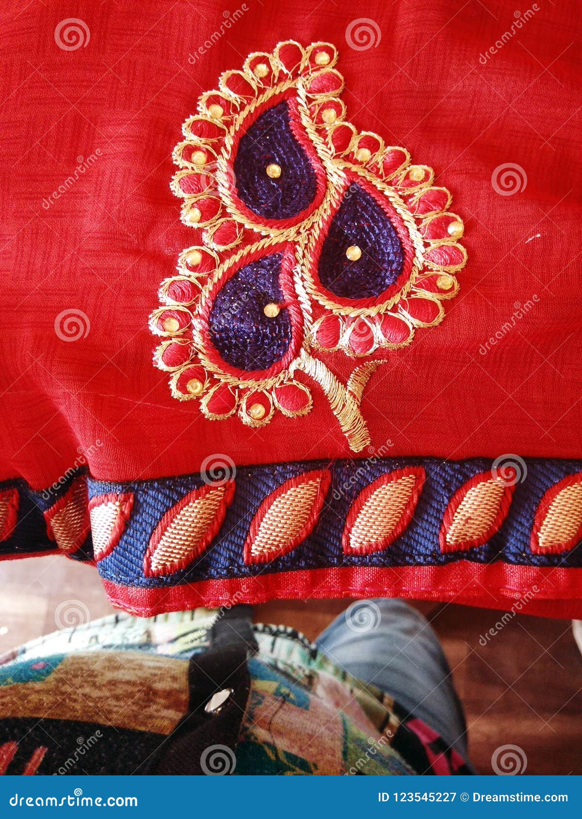 Embroidery stock image. Image of saree, work, embroidery - 123545227