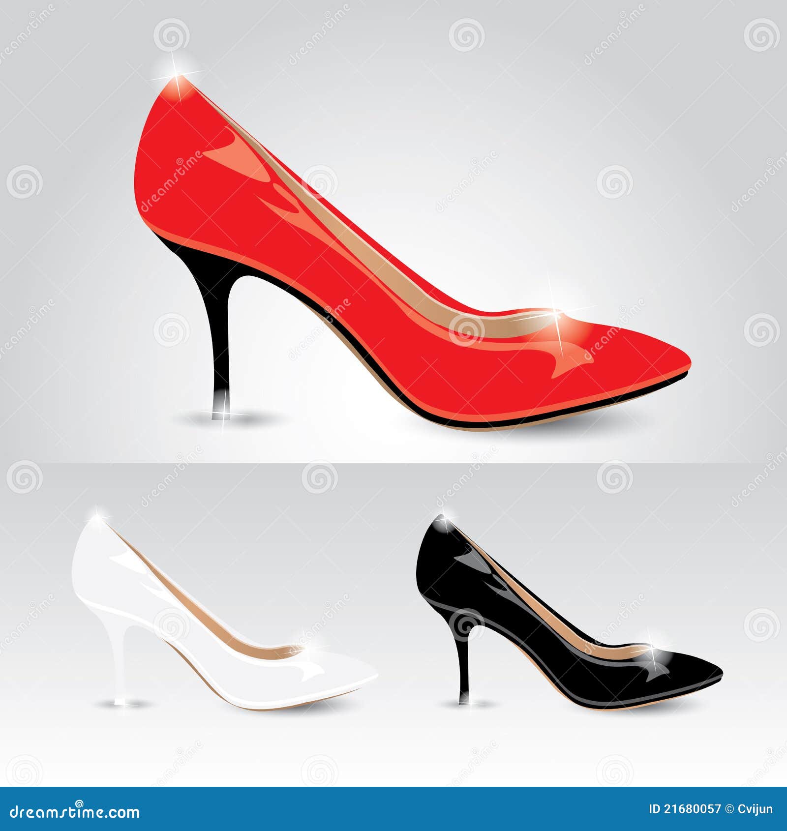 Ladies shoes - vector stock vector. Illustration of shoe - 21680057