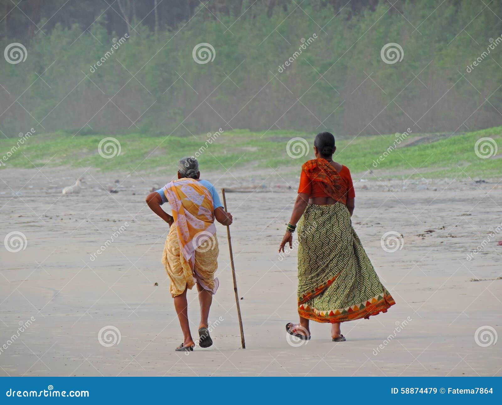 Ladies Taking a Stroll on the Beach Editorial Stock Image - Image of ...