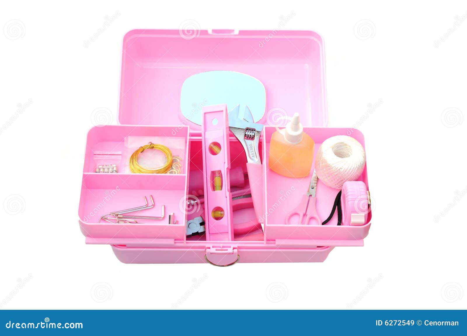Ladies tool kit stock image. Image of feminine, measure - 6272549