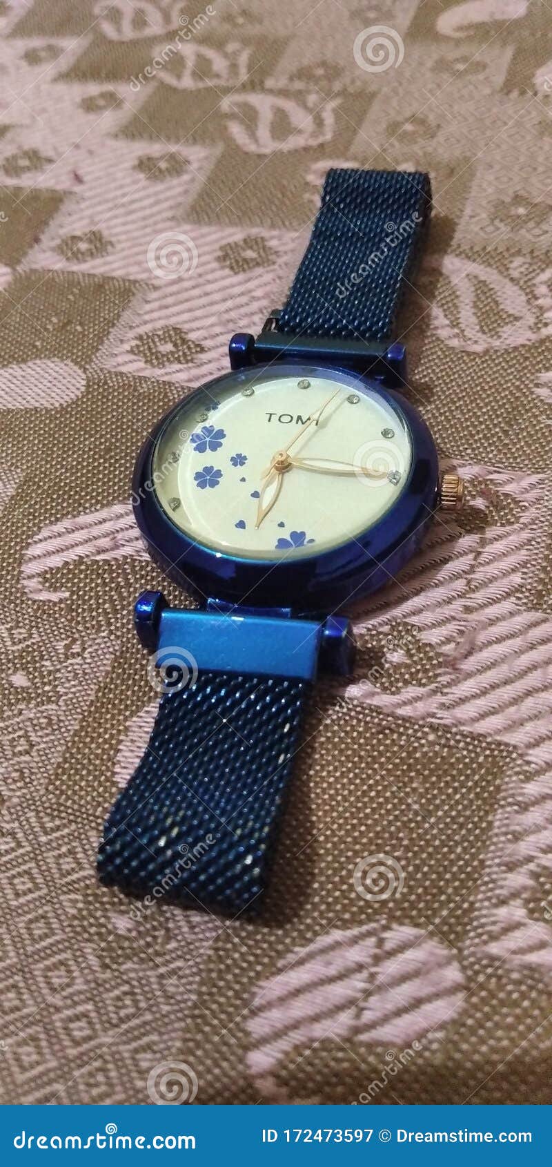 Ladies Watch in Blue Color with Dissing Background Editorial ...