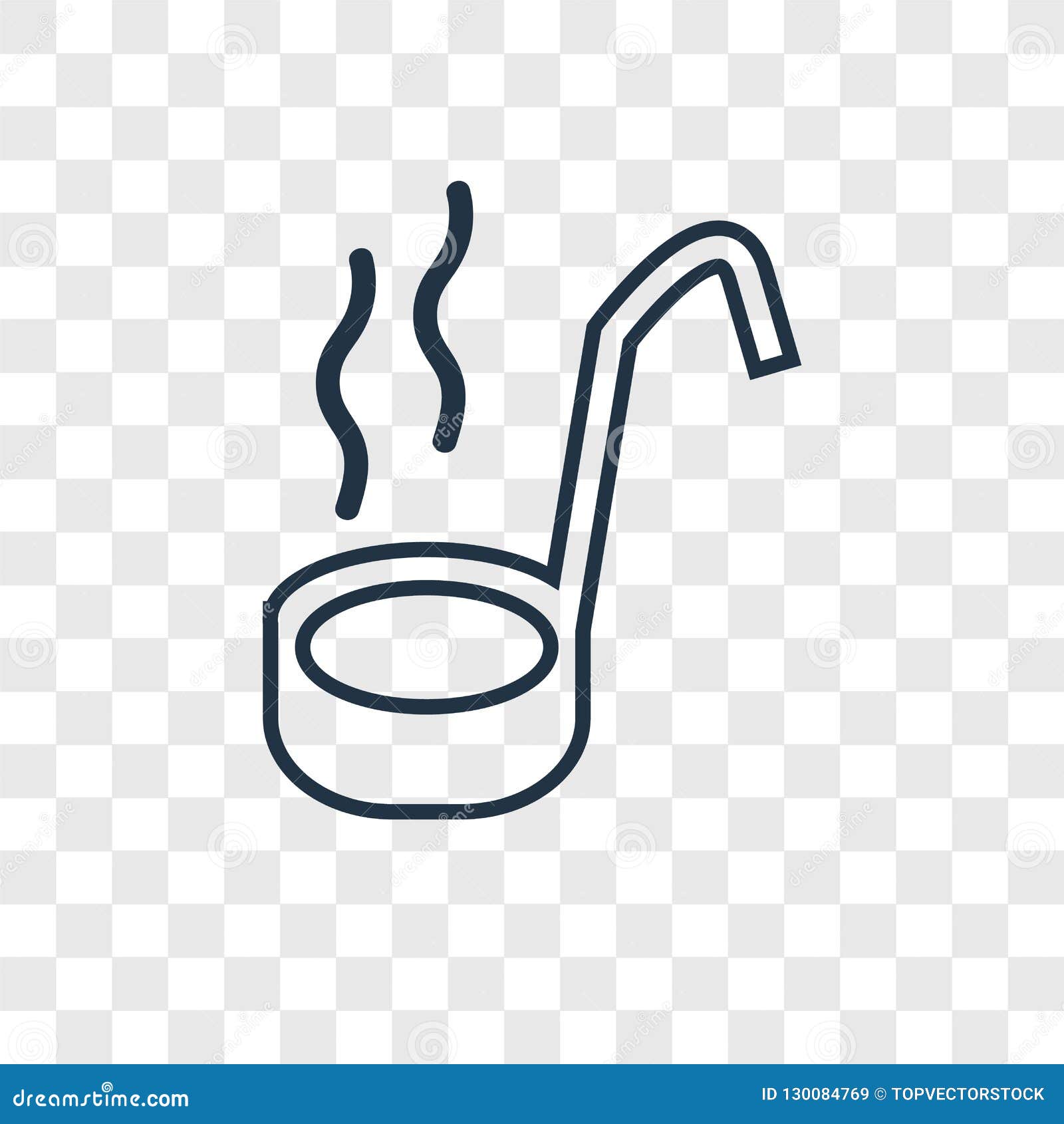 Ladle Concept Vector Linear Icon Isolated on Transparent Background ...