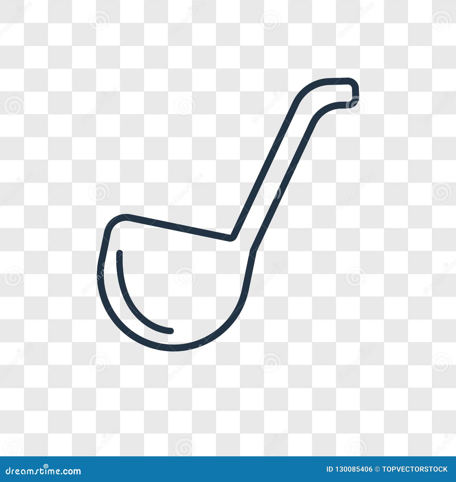 Ladle Concept Vector Linear Icon Isolated on Transparent Background ...