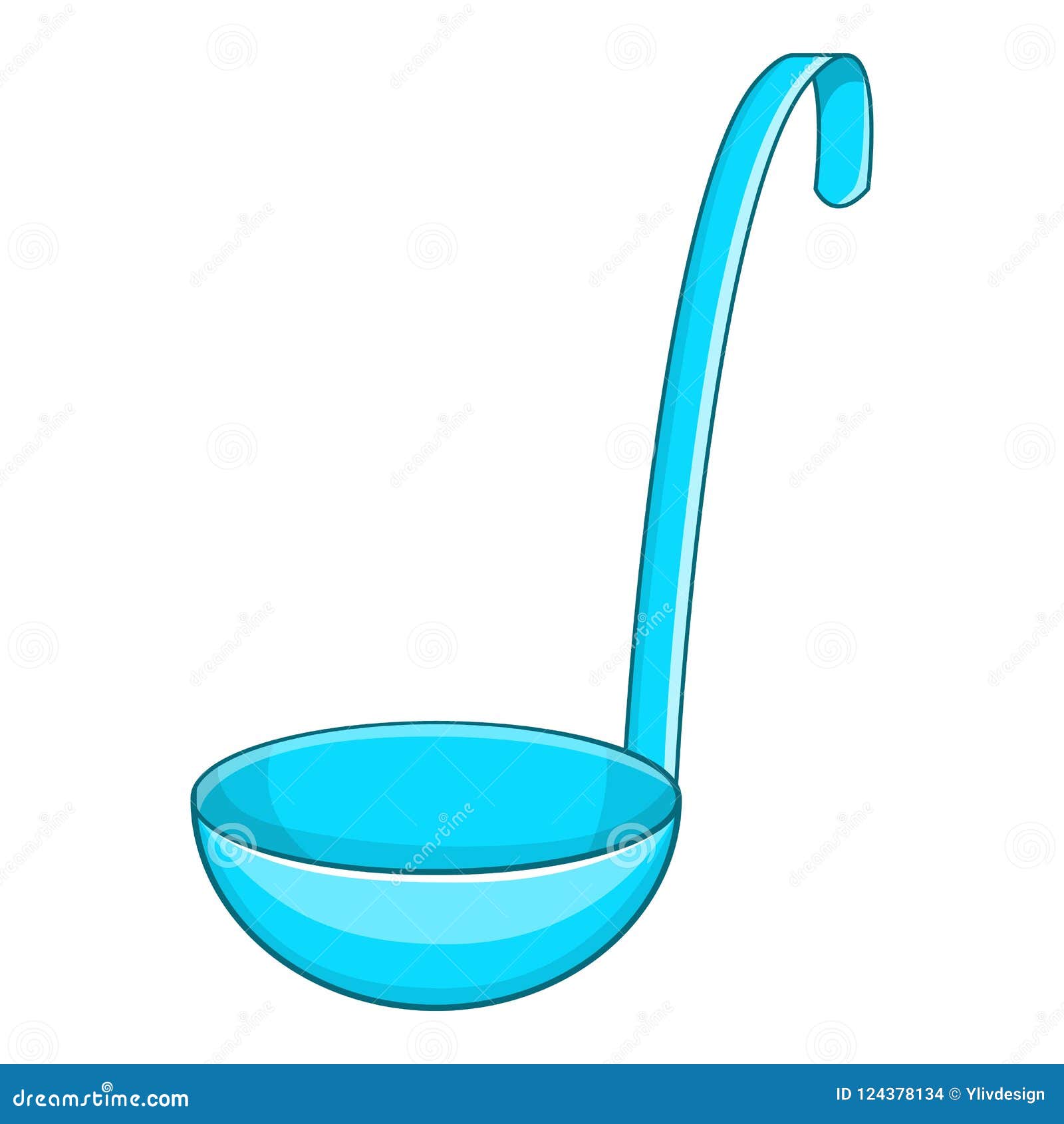 Ladle icon, cartoon style stock illustration. Illustration of food ...