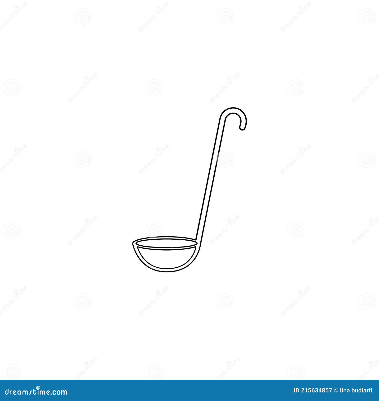 Ladle icon stock vector. Illustration of soup, metal - 215634857