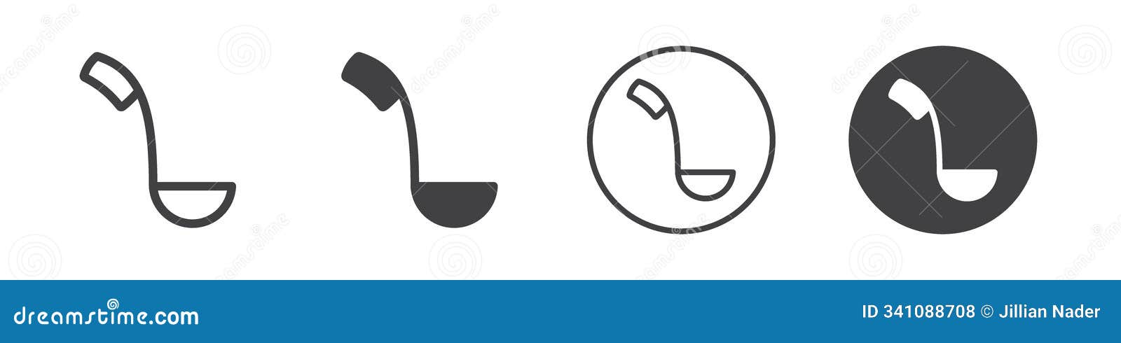 Ladle Icon Simple Outline Vector Logo Stock Illustration - Illustration ...
