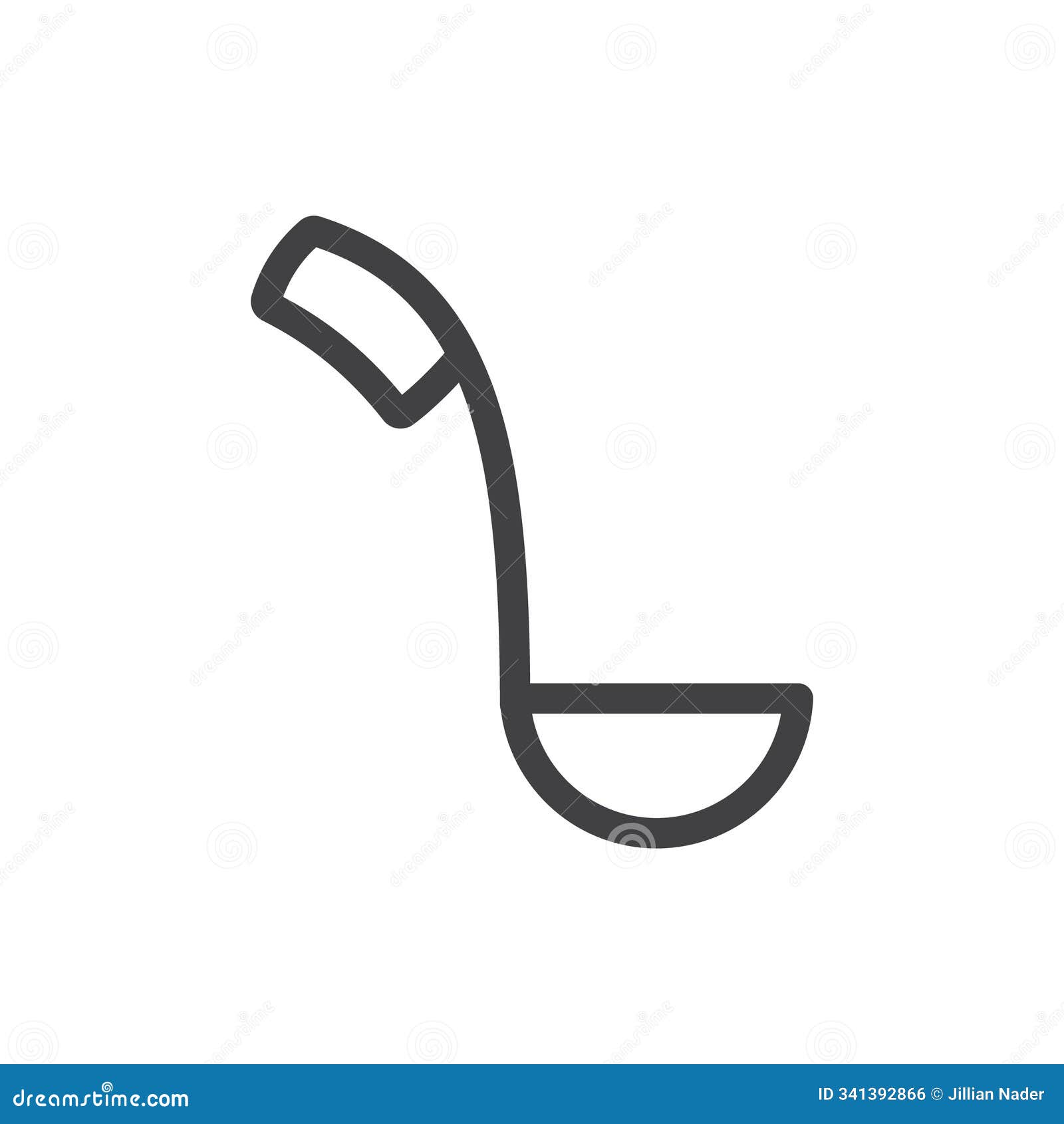 Ladle Icon Simple Outline Vector Logo Stock Vector - Illustration of ...