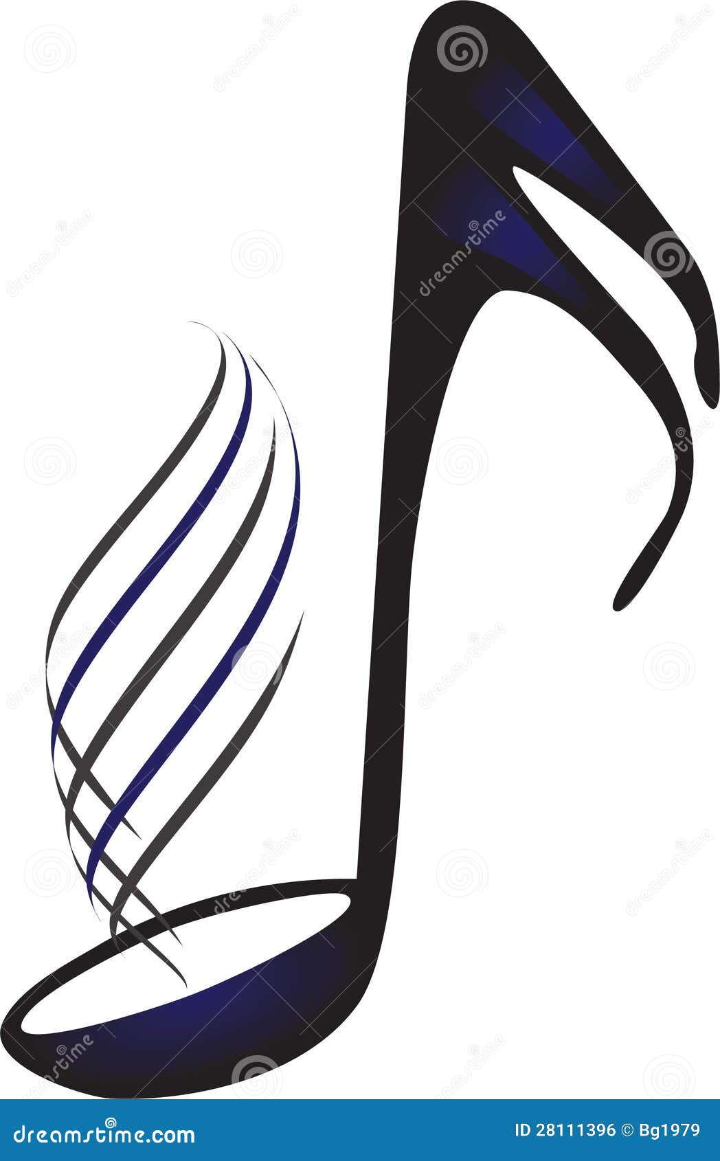 Ladle of music stock vector. Illustration of night, logo - 28111396