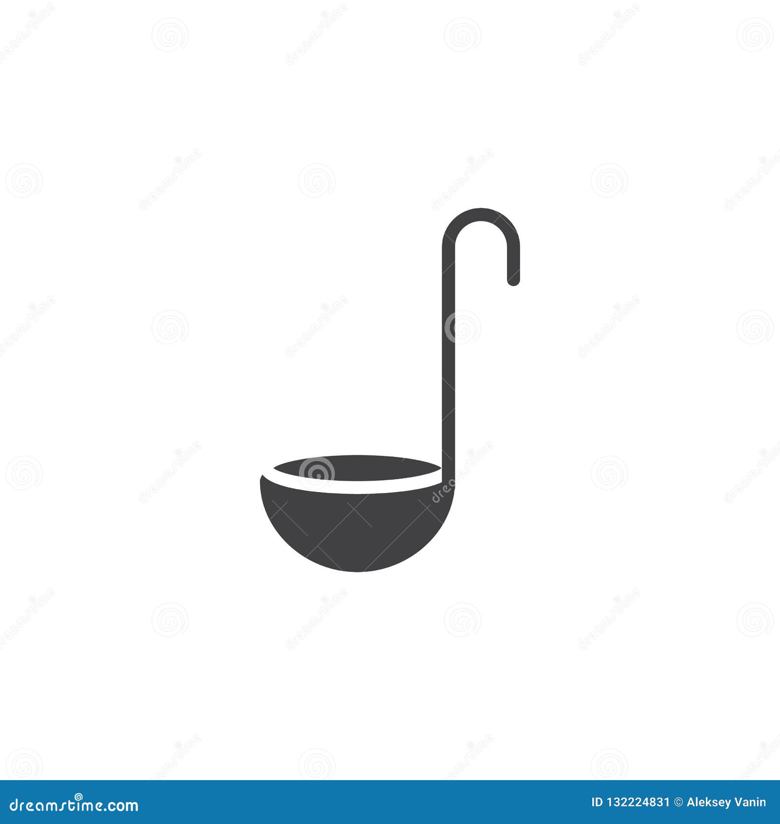 Ladle vector icon stock vector. Illustration of ladle - 132224831
