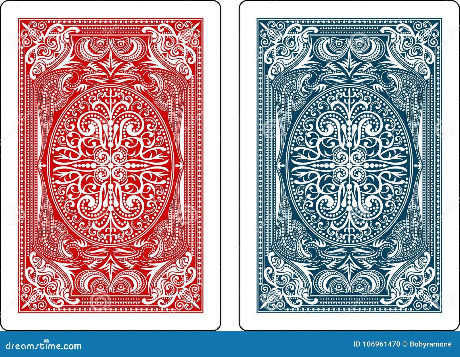 Lado trasero de naipes ilustración del vector. Ilustración de ornamento ...