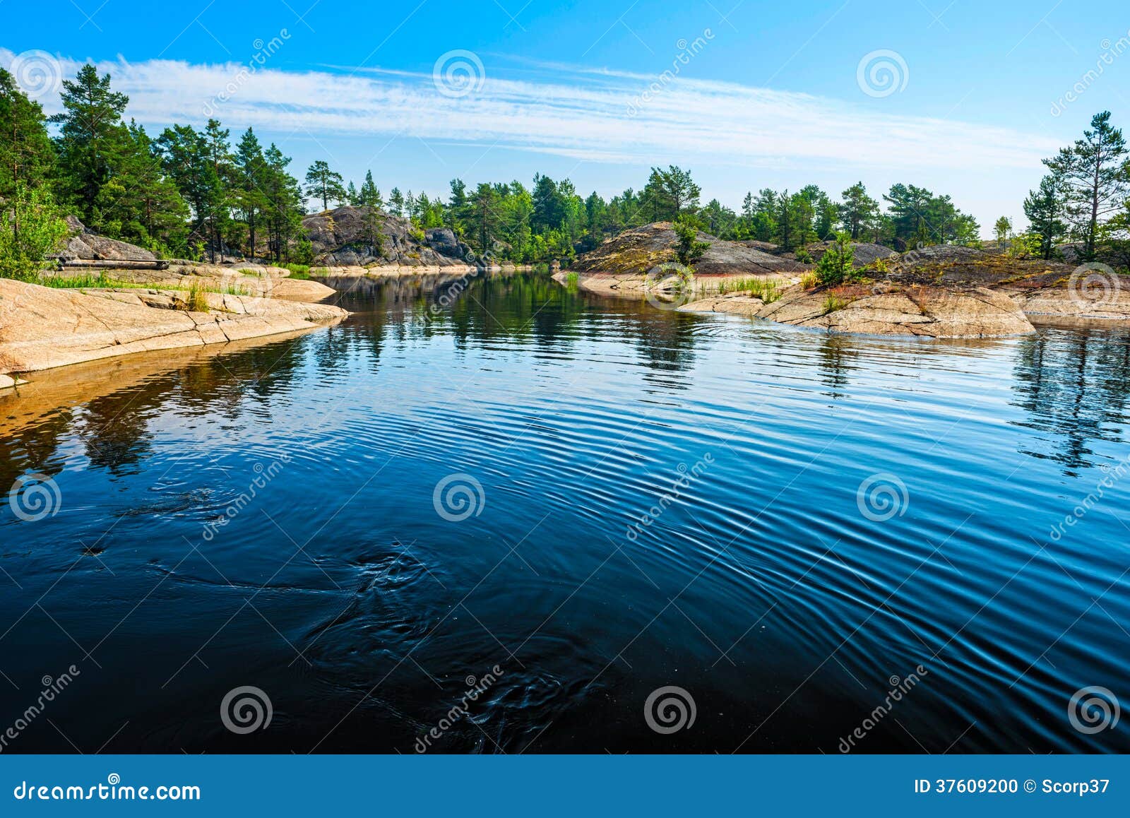 Ladoga lake stock photo. Image of blue, flora, island - 37609200