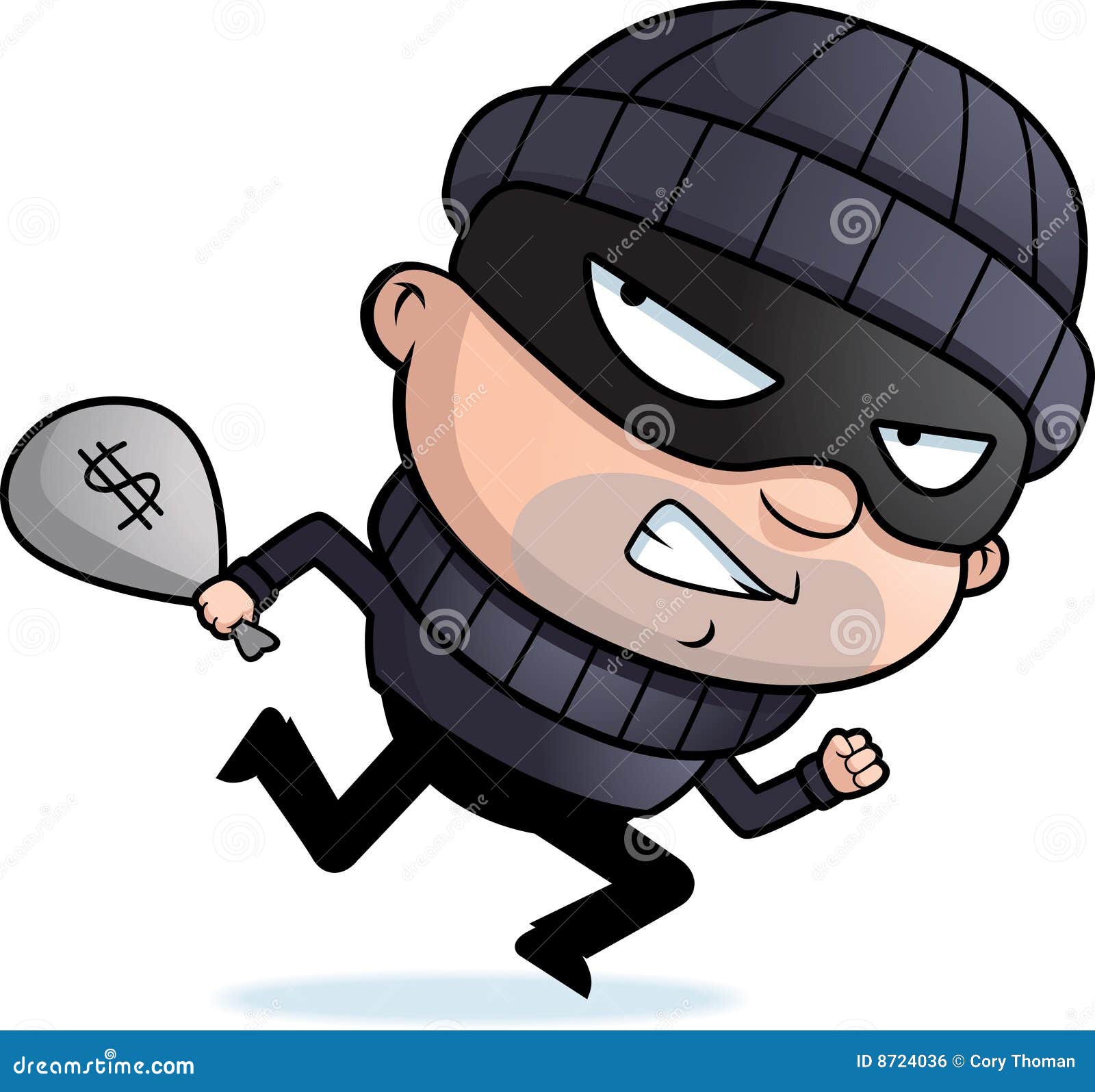 Ladrón ilustración del vector. Ilustración de negro, historieta - 8724036