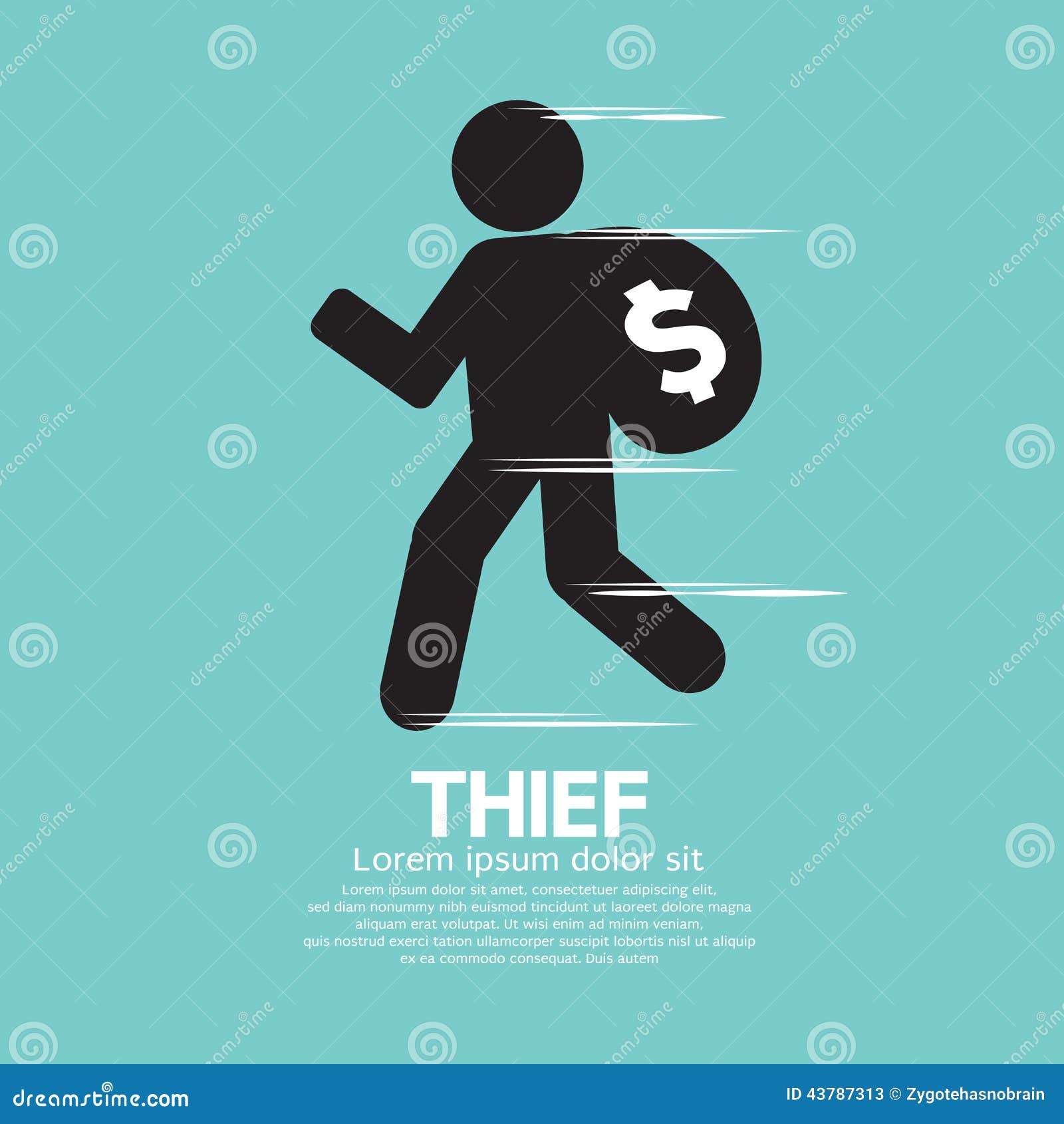 Ladrón Black Symbol Graphic Ilustración del Vector - Ilustración de ...