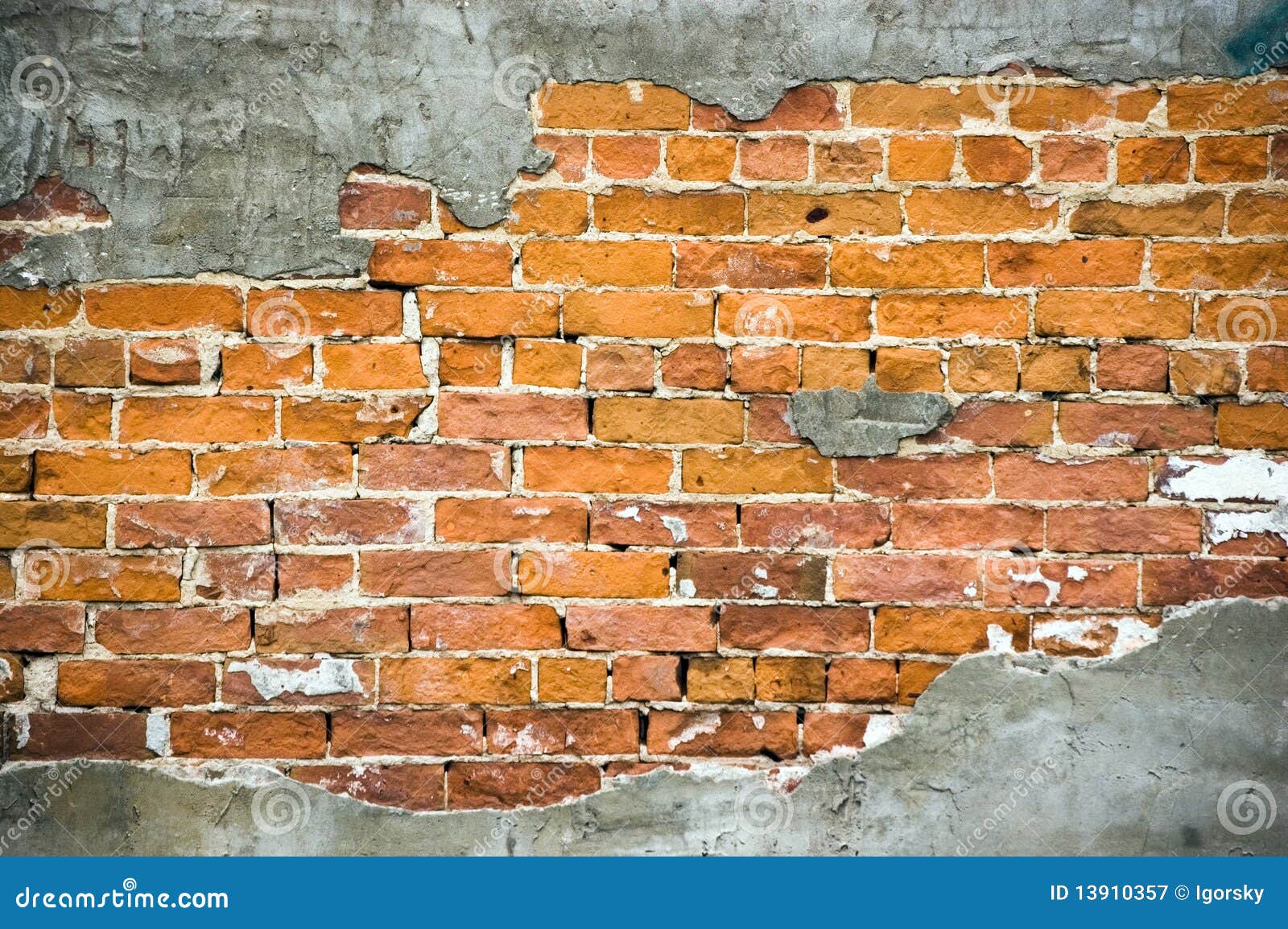 Ladrillo agrietado imagen de archivo. Imagen de gala - 13910357