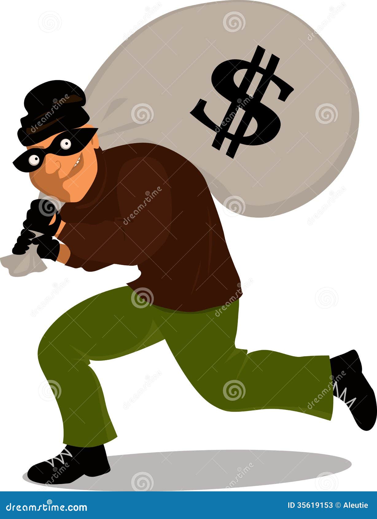 Ladro del fumetto illustrazione vettoriale. Illustrazione di fumetto ...