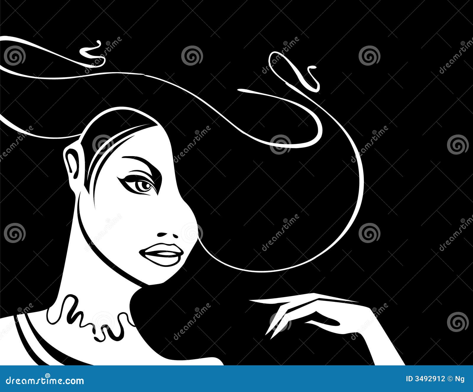 Lady stock illustration. Illustration of fashion, poster - 3492912