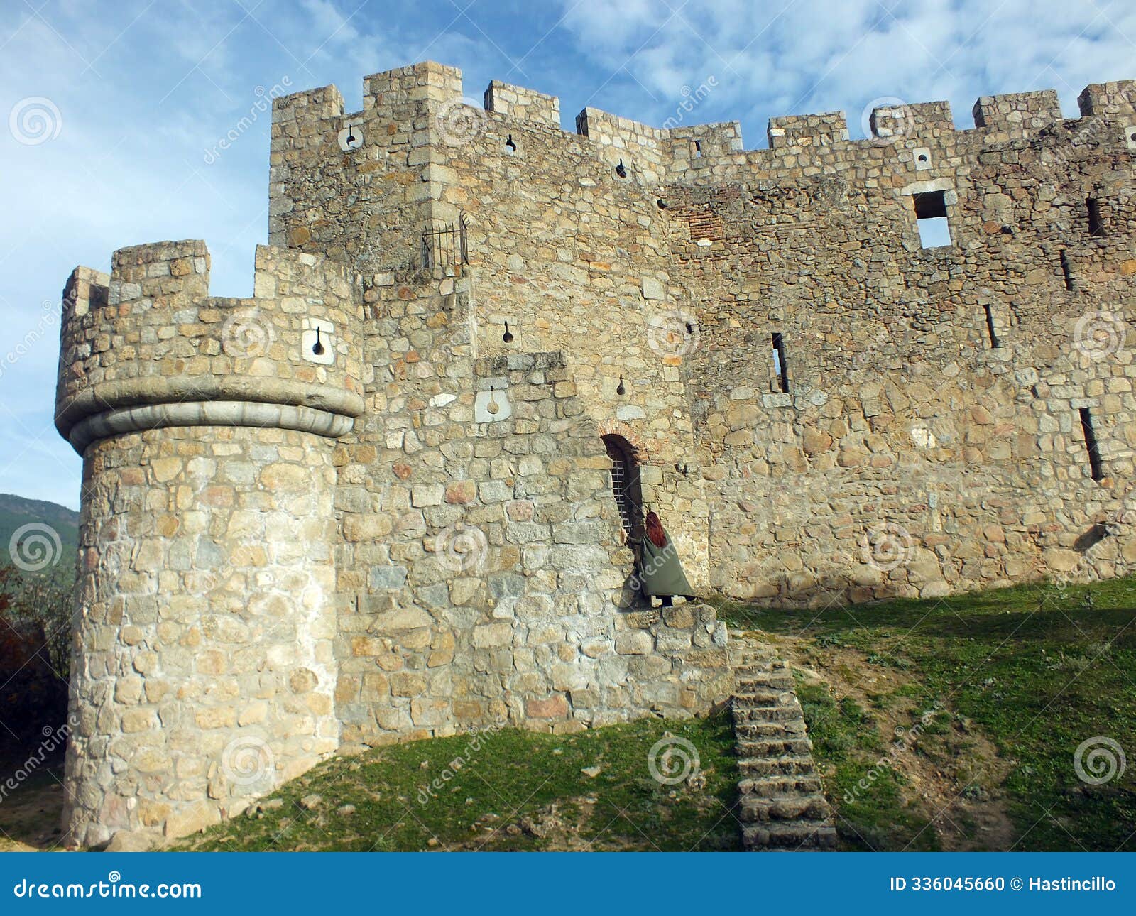 Loophole In The Castle Wall Of Ajloun Castle, Also Known As Qalat Ar ...