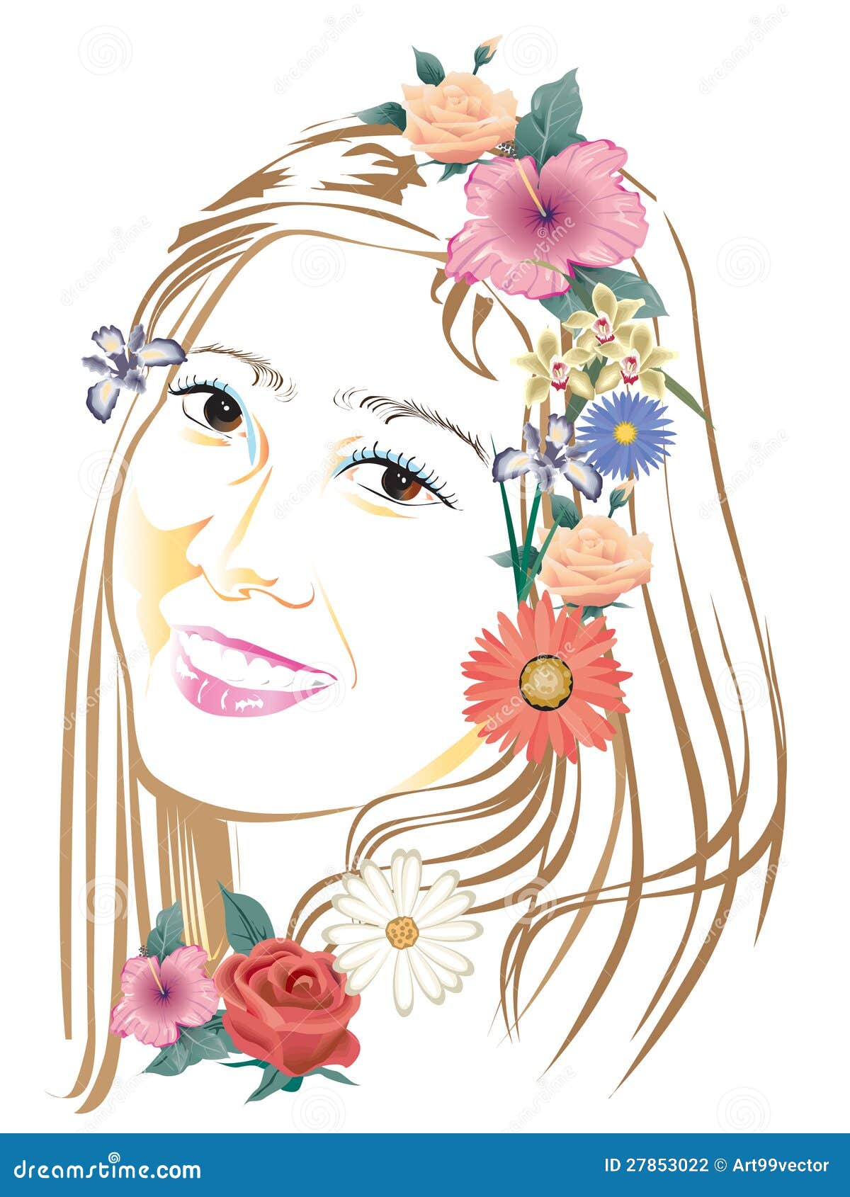 Lady art design stock illustration. Illustration of lines - 27853022