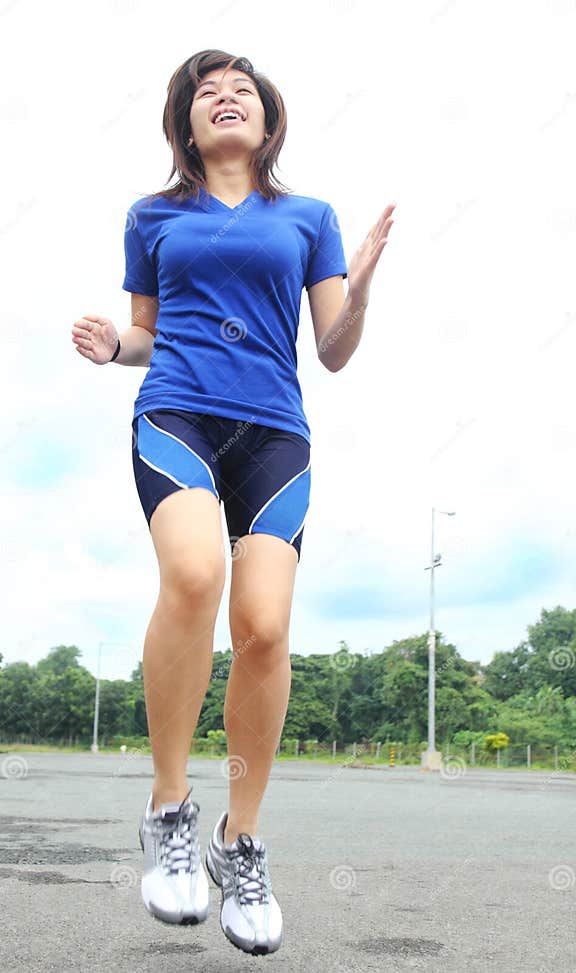 Lady athlete stock photo. Image of running, runner, pretty - 16258424