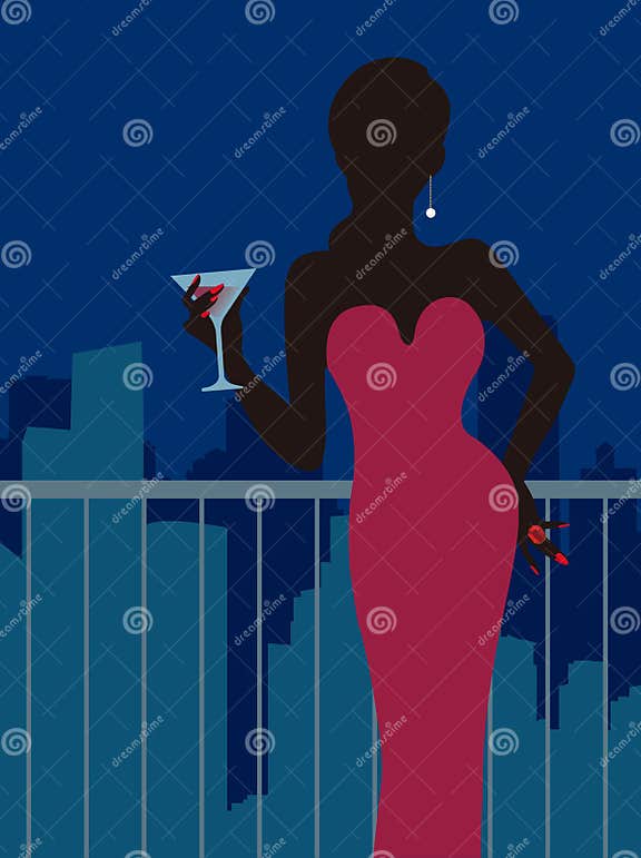 Lady in the bar stock vector. Illustration of restaurant - 19659765