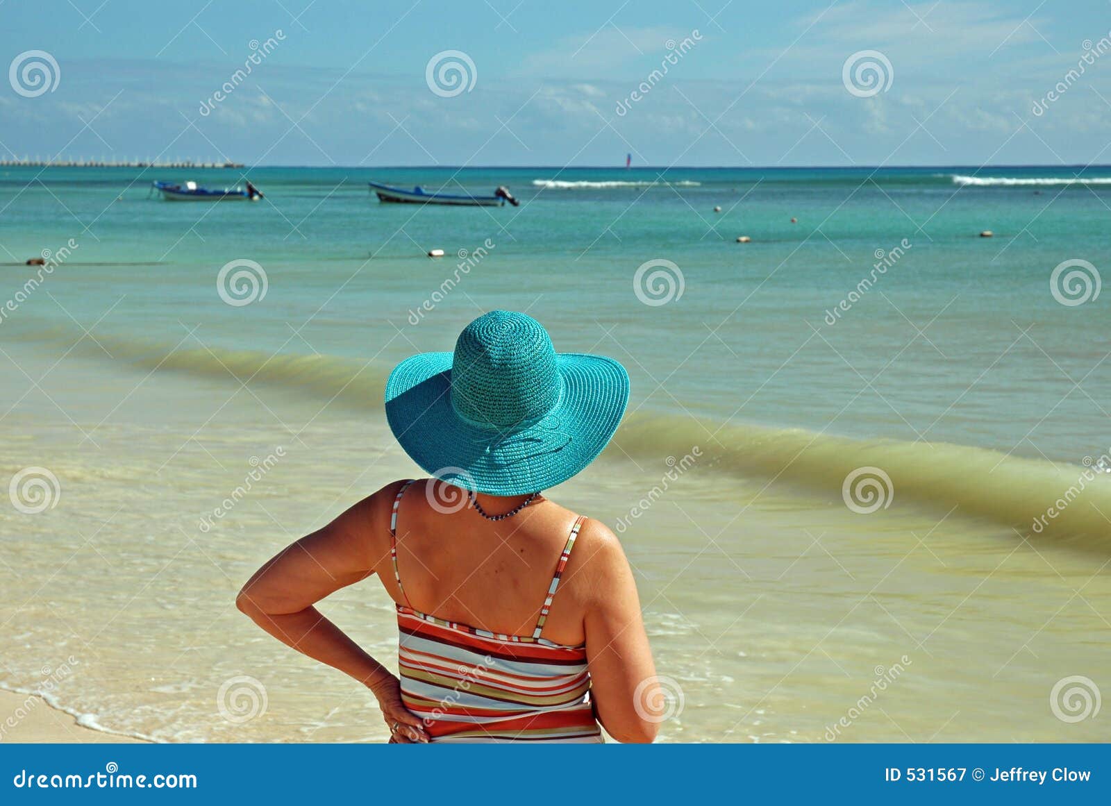 Lady at the Beach stock image. Image of people, destination - 531567