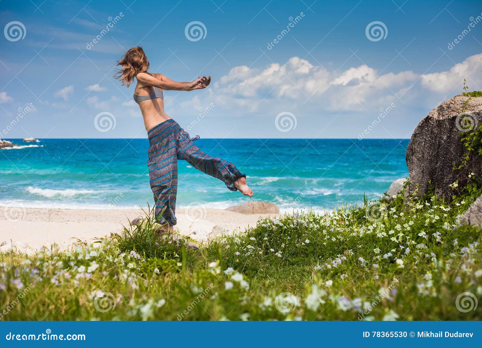 Lady on the beach stock photo. Image of body, calm, health - 78365530